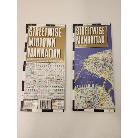 Streetwise Maps | Other | Streetwise Manhattan Laminated Lot Of 2 Maps ...